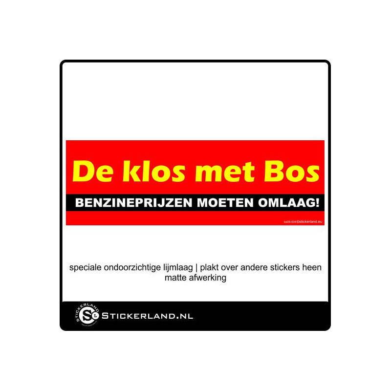 Bumpersticker de klos