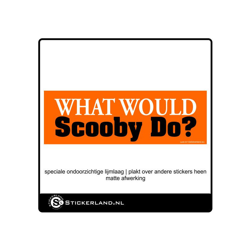 Bumpersticker Scooby