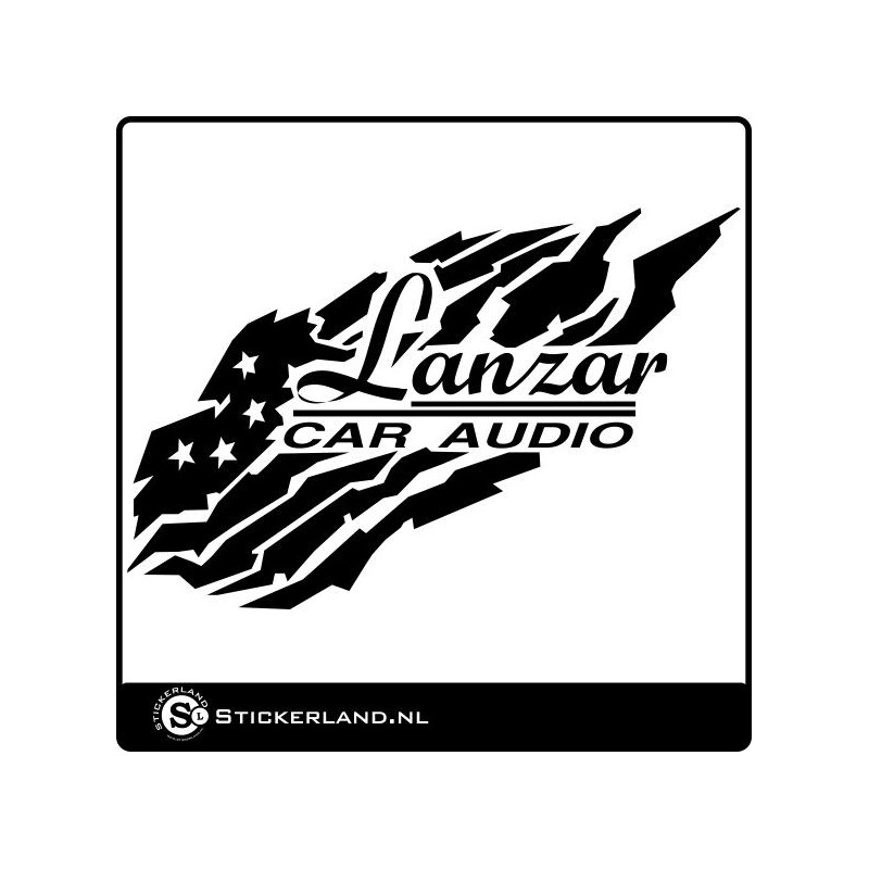 Lanzar USA logo sticker