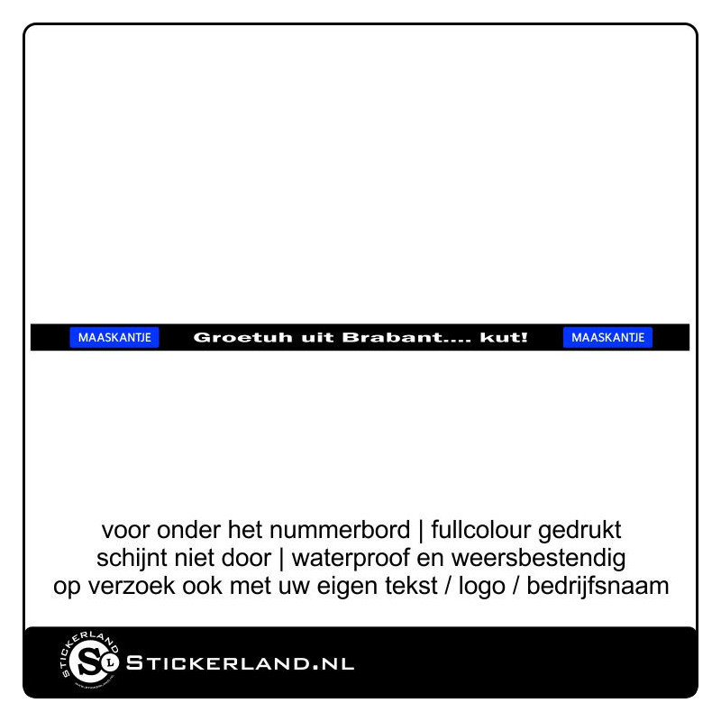 Kentekenplaathouder sticker ontwerpen - Uniek & Persoonlijk | Stickerland