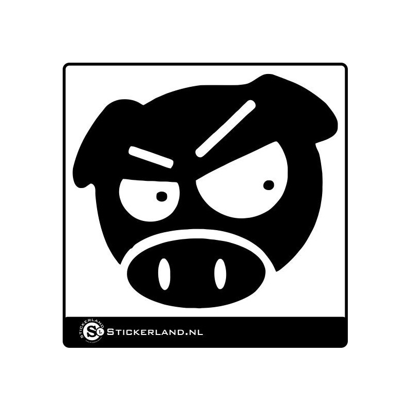 Angry Pig Sticker