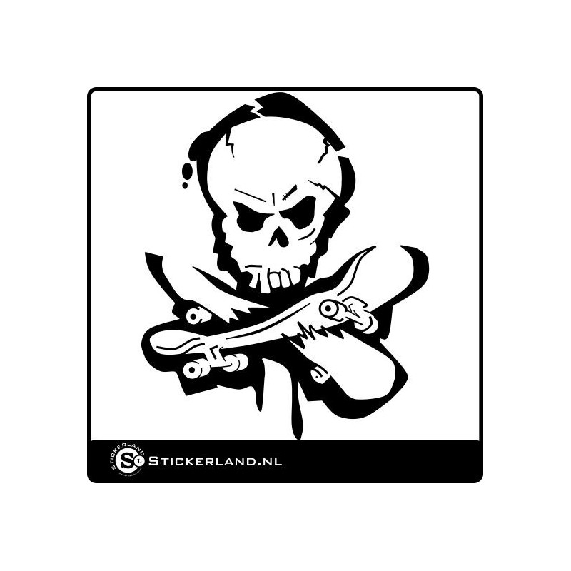 Skull Skate sticker