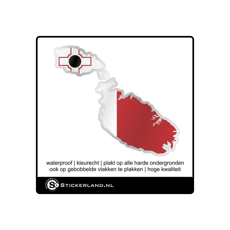 Landen stickers in de vorm van het land zelf!