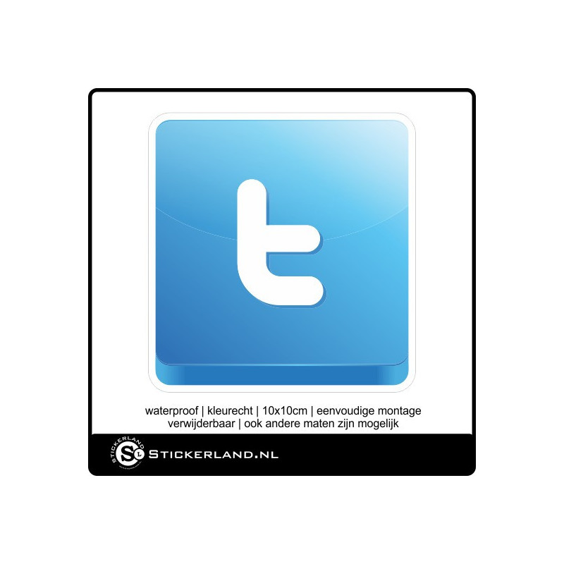 Social Media Twitter sticker (10x10cm)