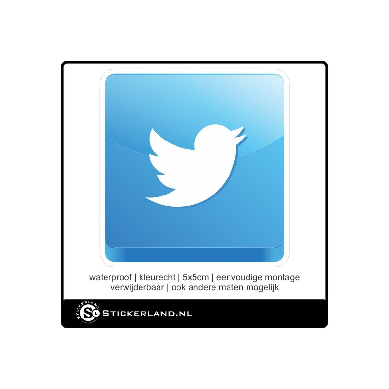 Social Media Twitter bird sticker (5x5cm)
