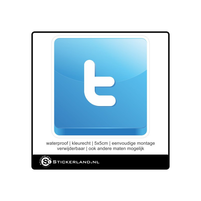Social Media Twitter sticker (5x5cm)