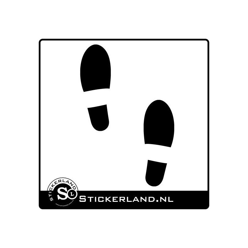 Voetstap stickers set van 2 (30cm per voet)