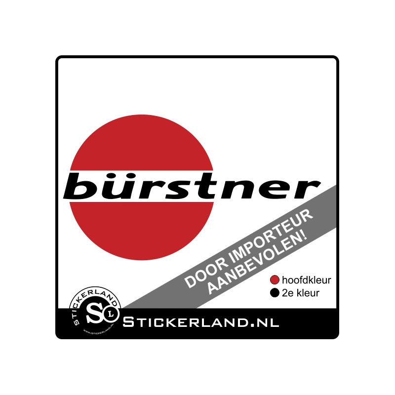 Burstner kleuren caravan en camper sticker