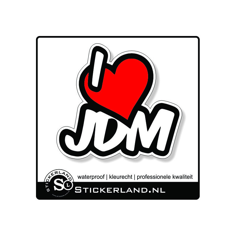 I Love JDM fullcolor sticker