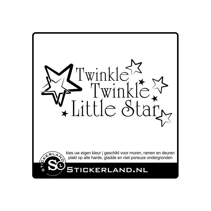 Twinkle twinkle little star spreuk muur sticker (115x59cm)