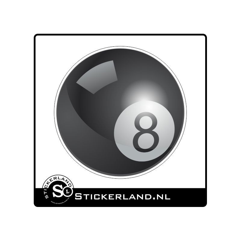 Eight ball Oldskool retro sticker