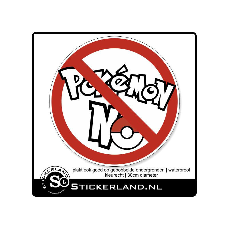 Pokemon No sticker (30cm)