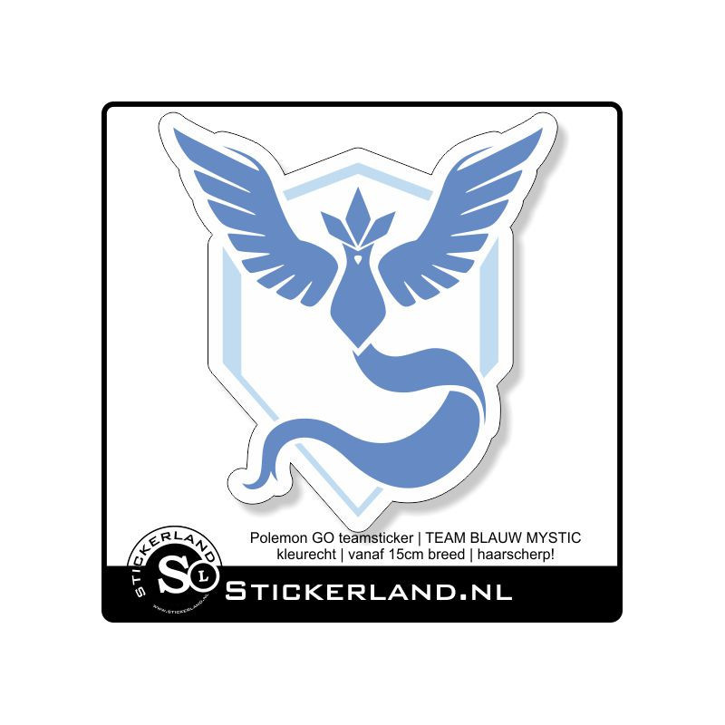 Pokemon GO Team Blauw Mystic sticker