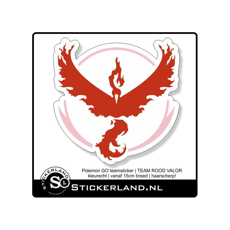 Pokemon GO Team Rood Valor sticker