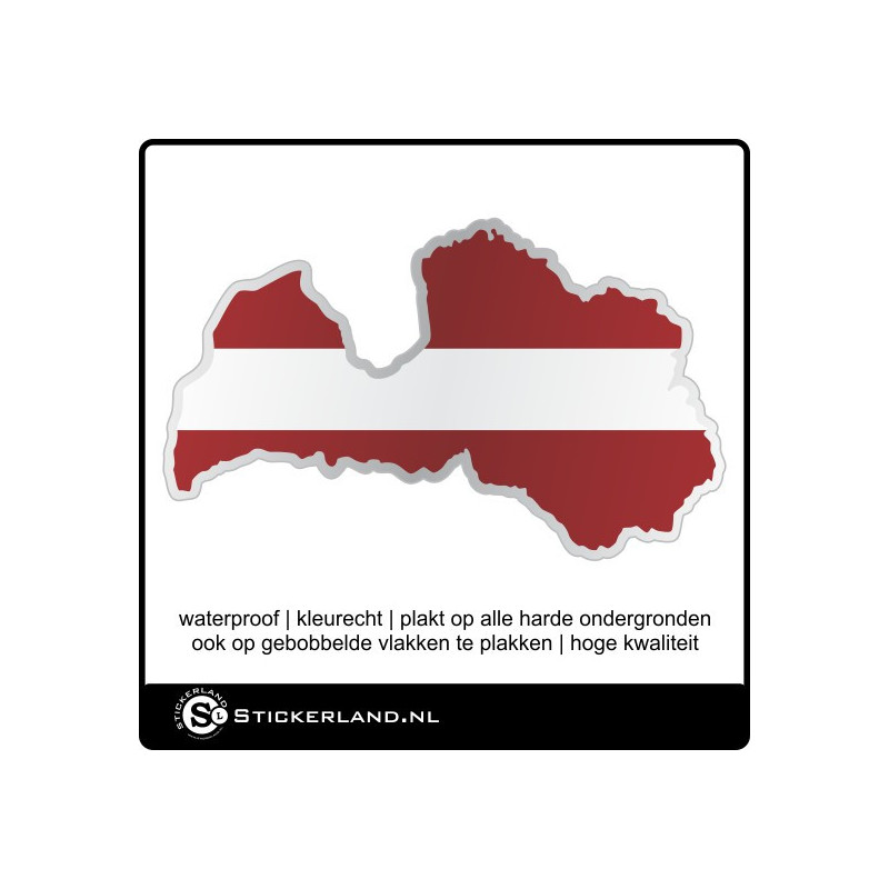 Landen stickers in de vorm van het land zelf!