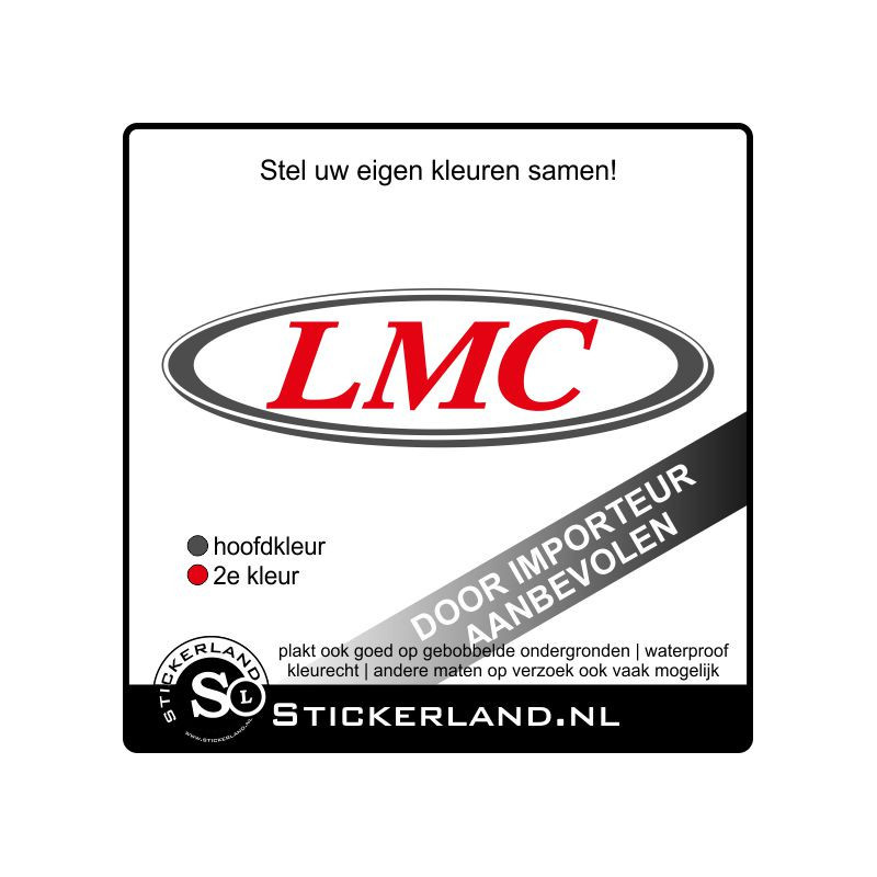LMC kleuren caravan en camper sticker