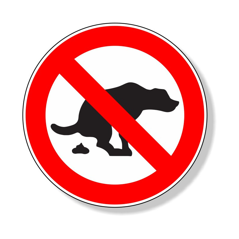 Verboden voor poepende honden sticker