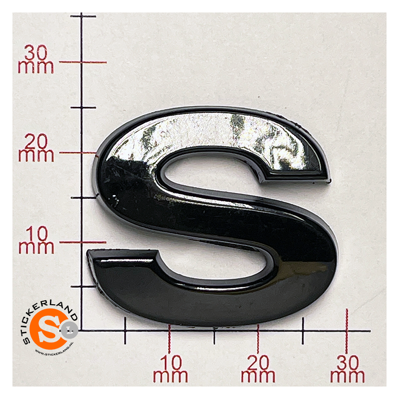 3D Zwarte Letter S