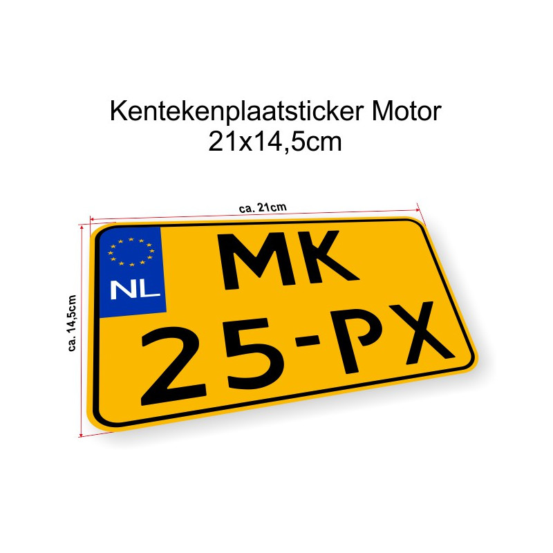 Kentekenplaat Stickers bij Stickerland [in diverse maten]