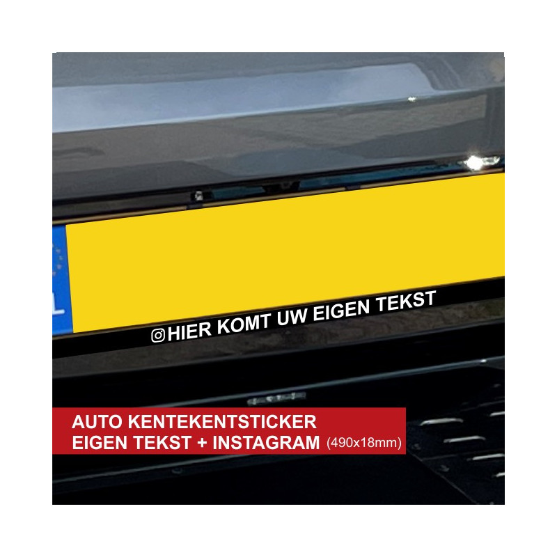 Kentekenplaathouder sticker ontwerpen - Uniek & Persoonlijk | Stickerland