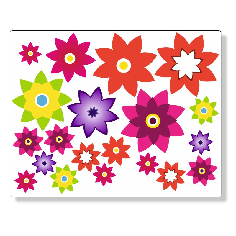 Bloemen stickerset fullcolor groot 07