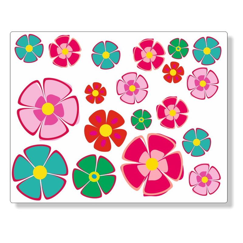 Bloemen stickerset fullcolor groot 09