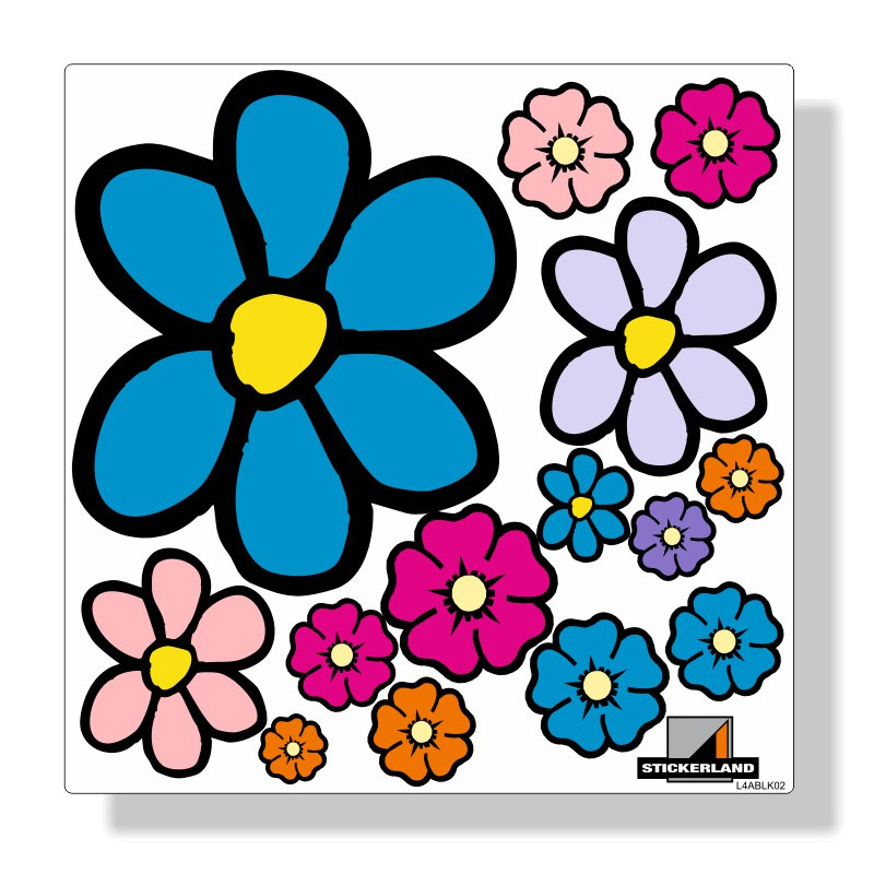 Bloemen stickerset fullcolor medium 02