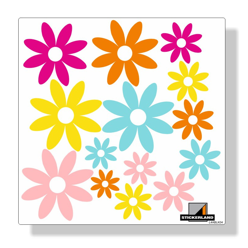 Bloemen stickerset fullcolor medium 04