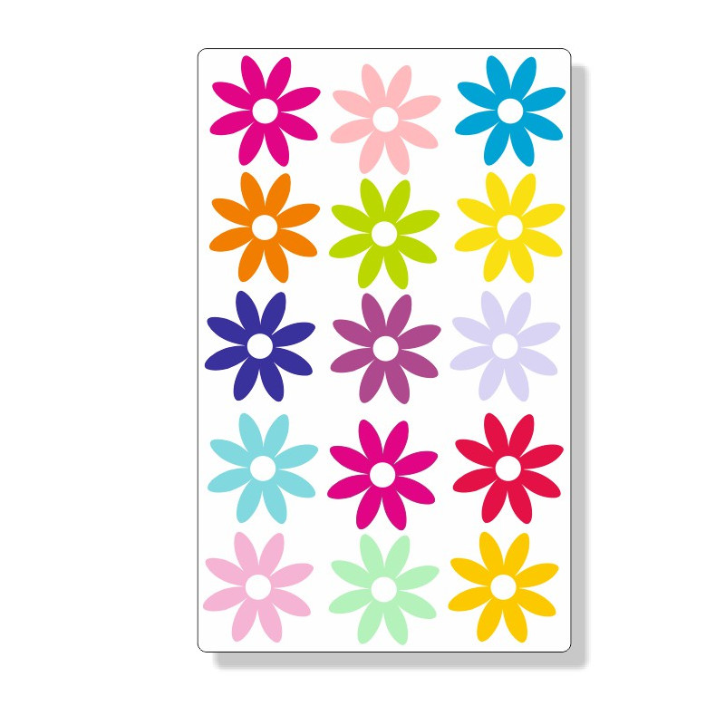 Bloemen stickerset mini 03
