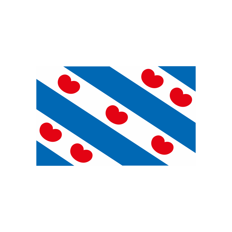 Sticker vlag van Friesland (4x2.5cm)