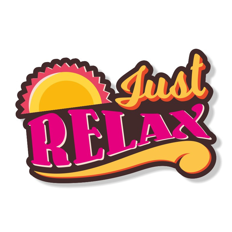 Just Relax camper caravan sticker kleur