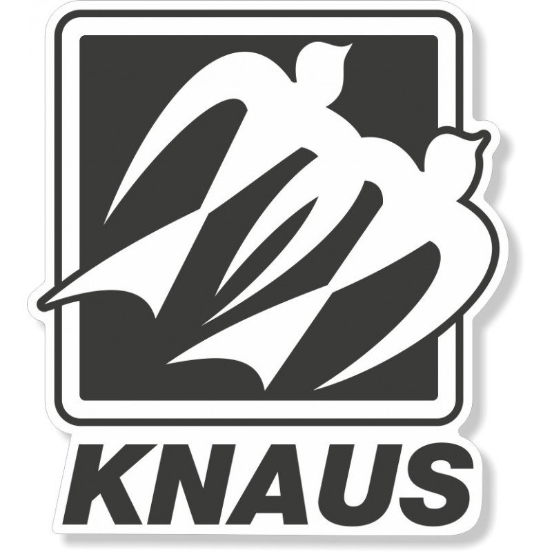 Knaus sticker met witte ondergrond