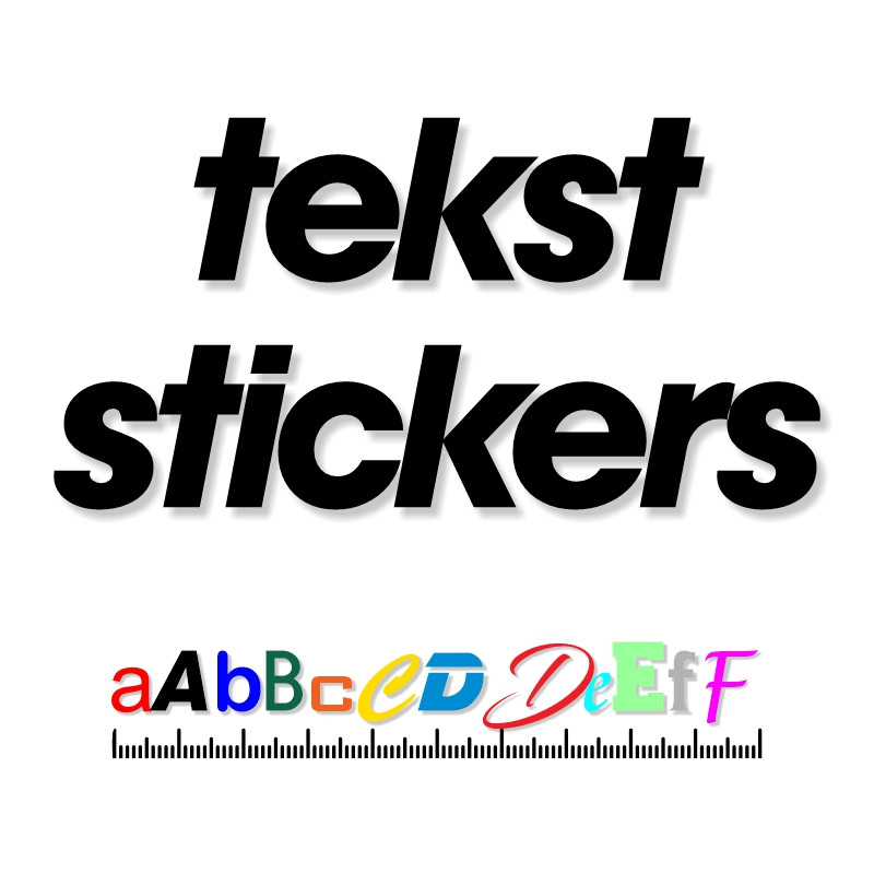 Eigen tekst sticker maken en online ontwerpen [stickers met tekst]