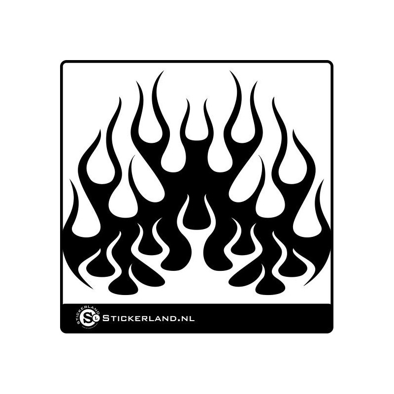 XXL Vlammen sticker 001 (ca.70x58cm)