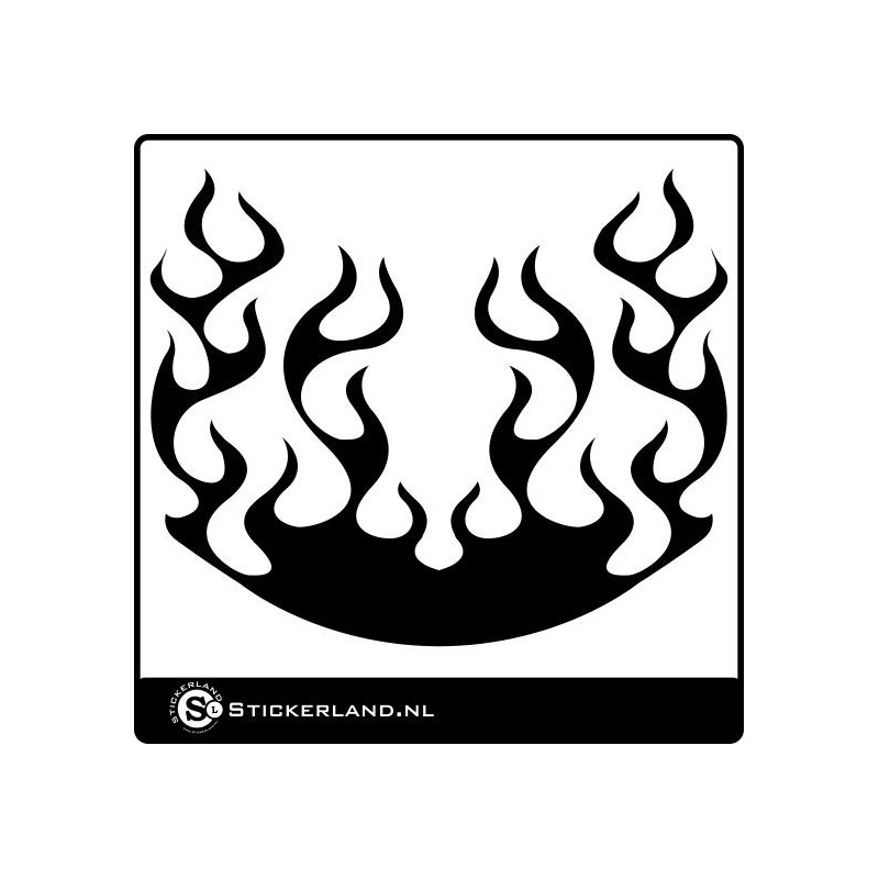 XXL vlammen sticker 002 (ca.70x58cm)