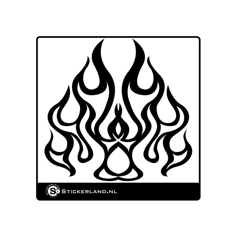 XXL vlammen sticker 007 (ca.60x58cm)