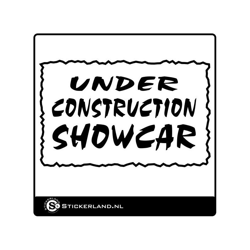 Under Construction Showcar sticker